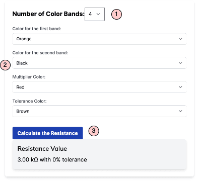Free Resistor Color code to resistance Calculator | etoolsbuddy